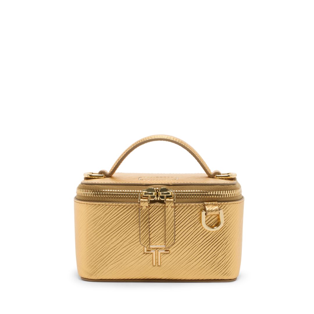 Lex Mini Train Case Crossbody in Gold | Voyageur | TUMI Australia